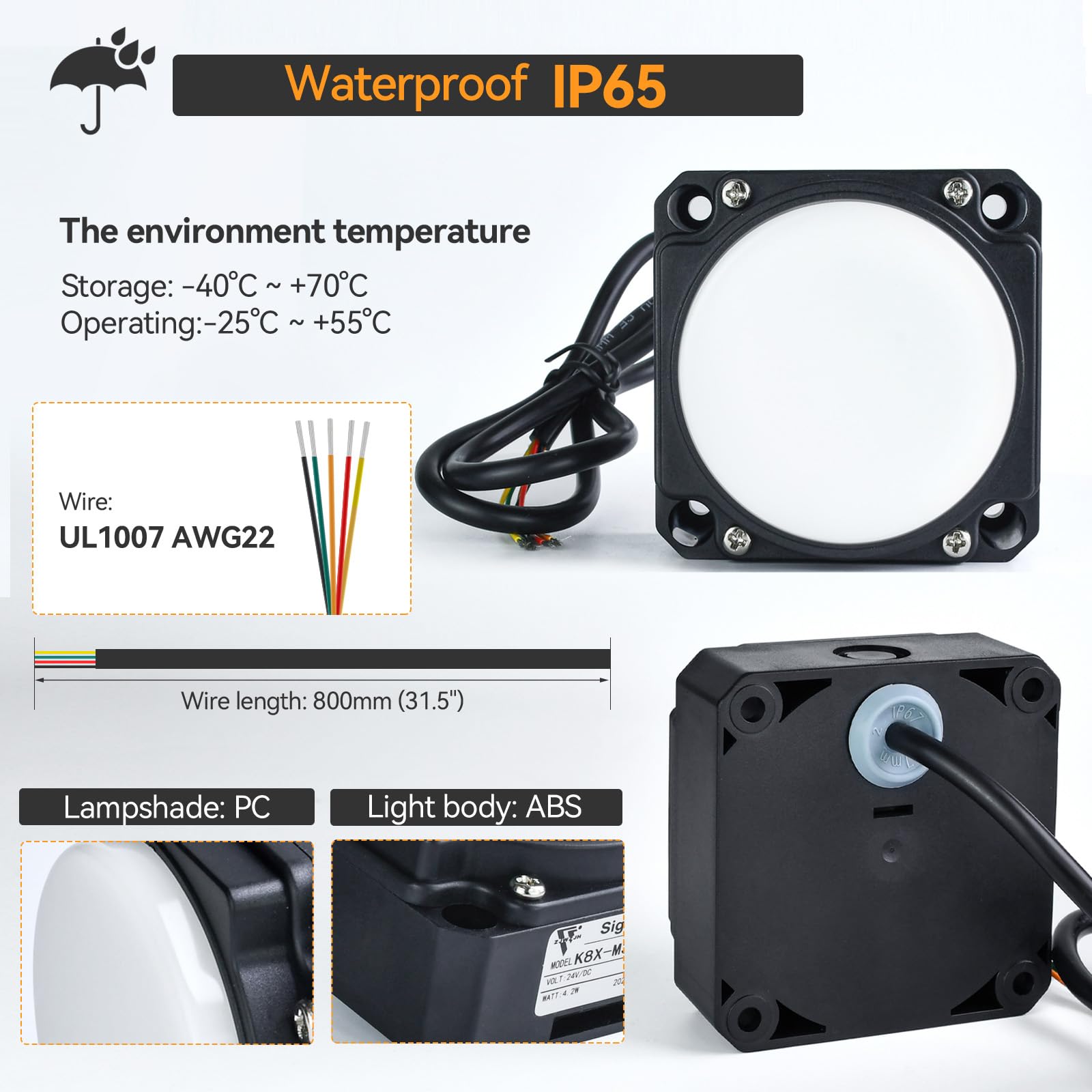 Snapklik.com : Industrial Warning Lights 24V DC/AC LED 3 Colors 1 Layer ...