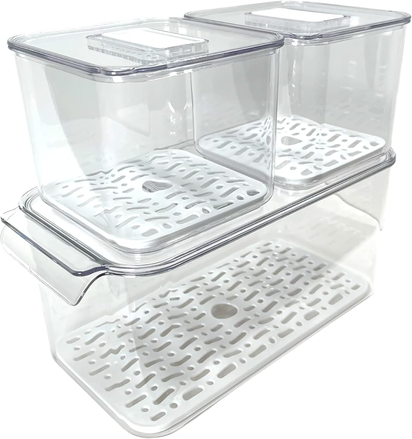 Amazon.com: Simoon™ Plastic Storage Containers with Lids, Stackable ...
