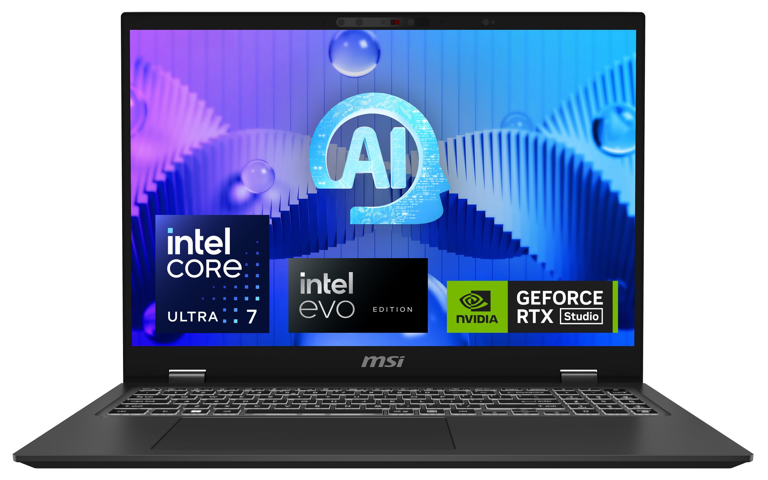 MSI Prestige 16 AI Studio Laptop, 40,6 cm QHD+, Intel Core Ultra 7 155H ...