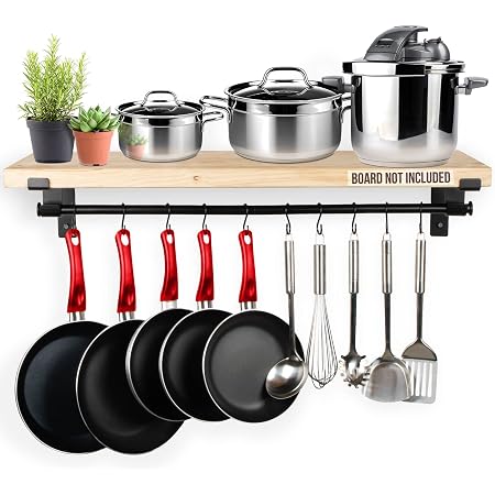 Amazon.com: KES 24 Inch Kitchen Pot Pan Rack Wall Mounted Hanging ...