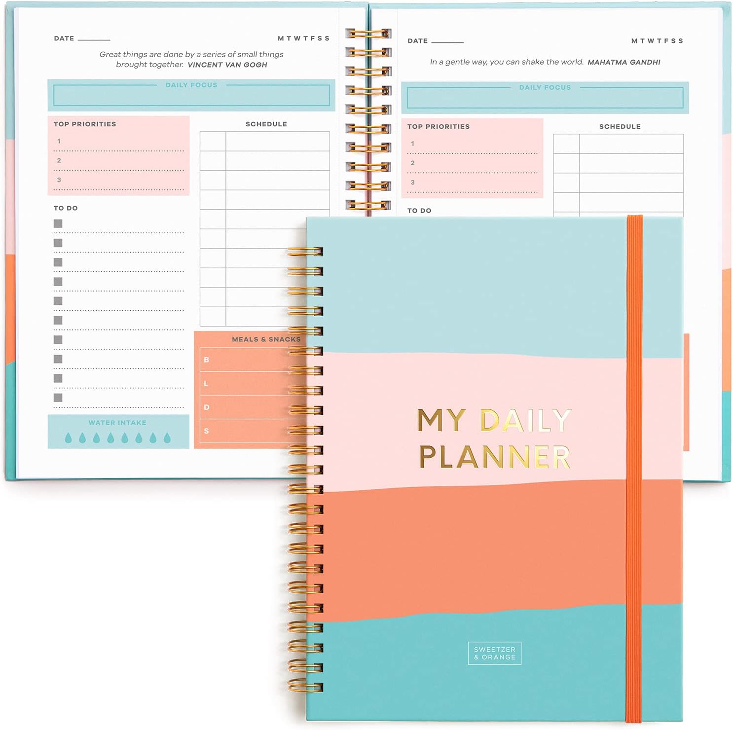 Work Planner,Daily & Weekly Spiral Planner with Hourly Schedules, To Do ...