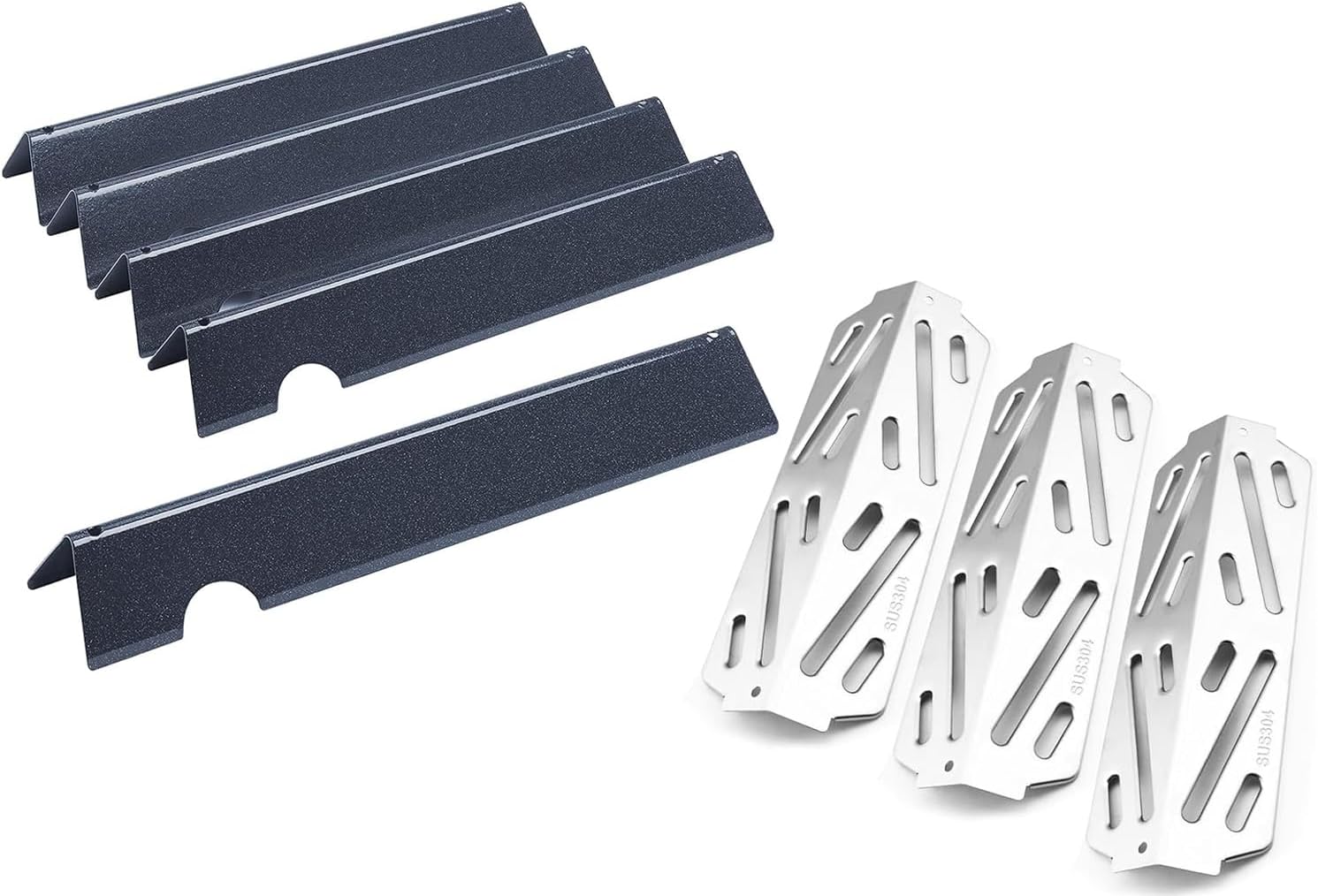 Amazon.com : 66795 Flavorizer Bars & 66040 Heat Deflector for Weber ...