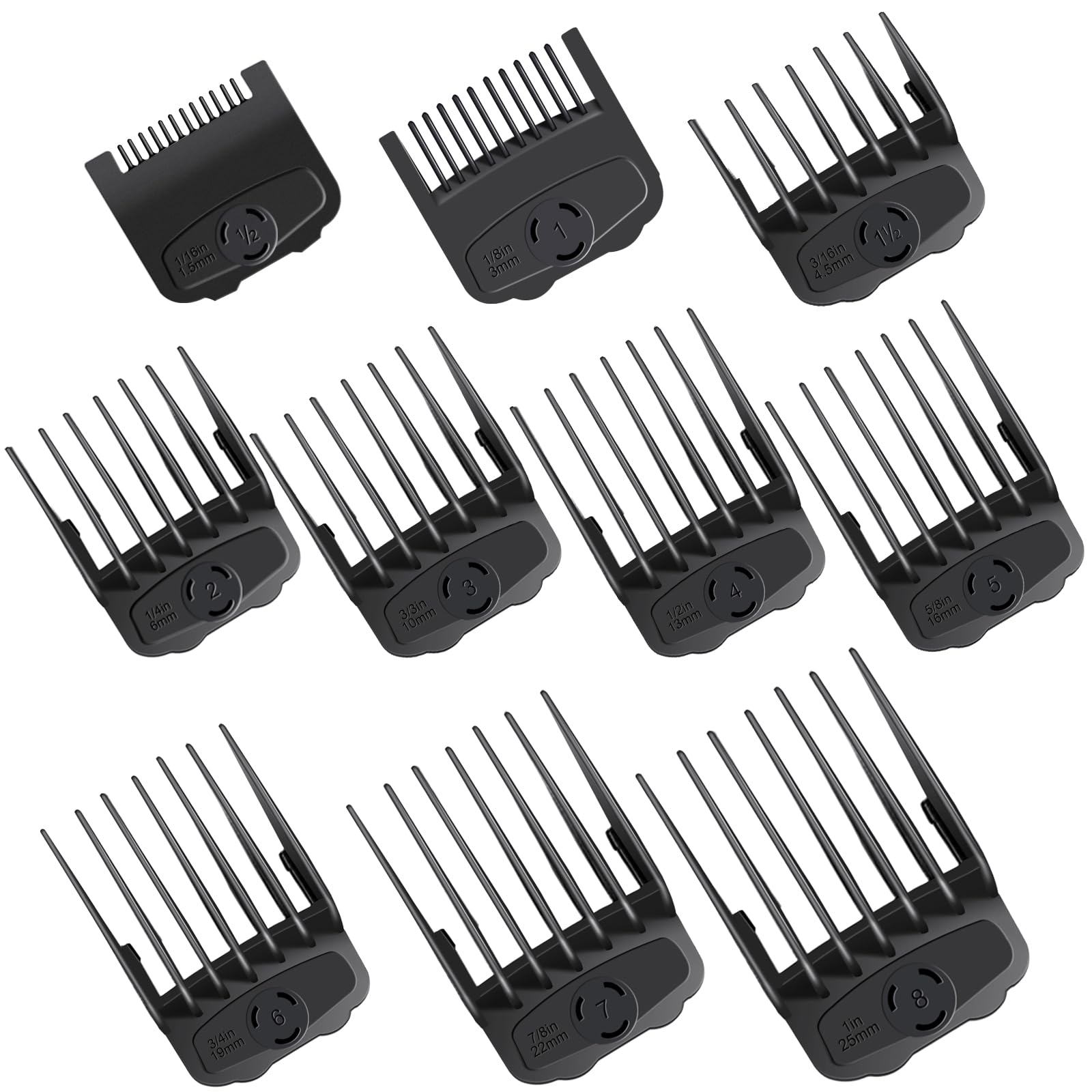 Clipper Guards with Magnetic for Andis from 1/16 Inch to 1 Inch(1.5 ...