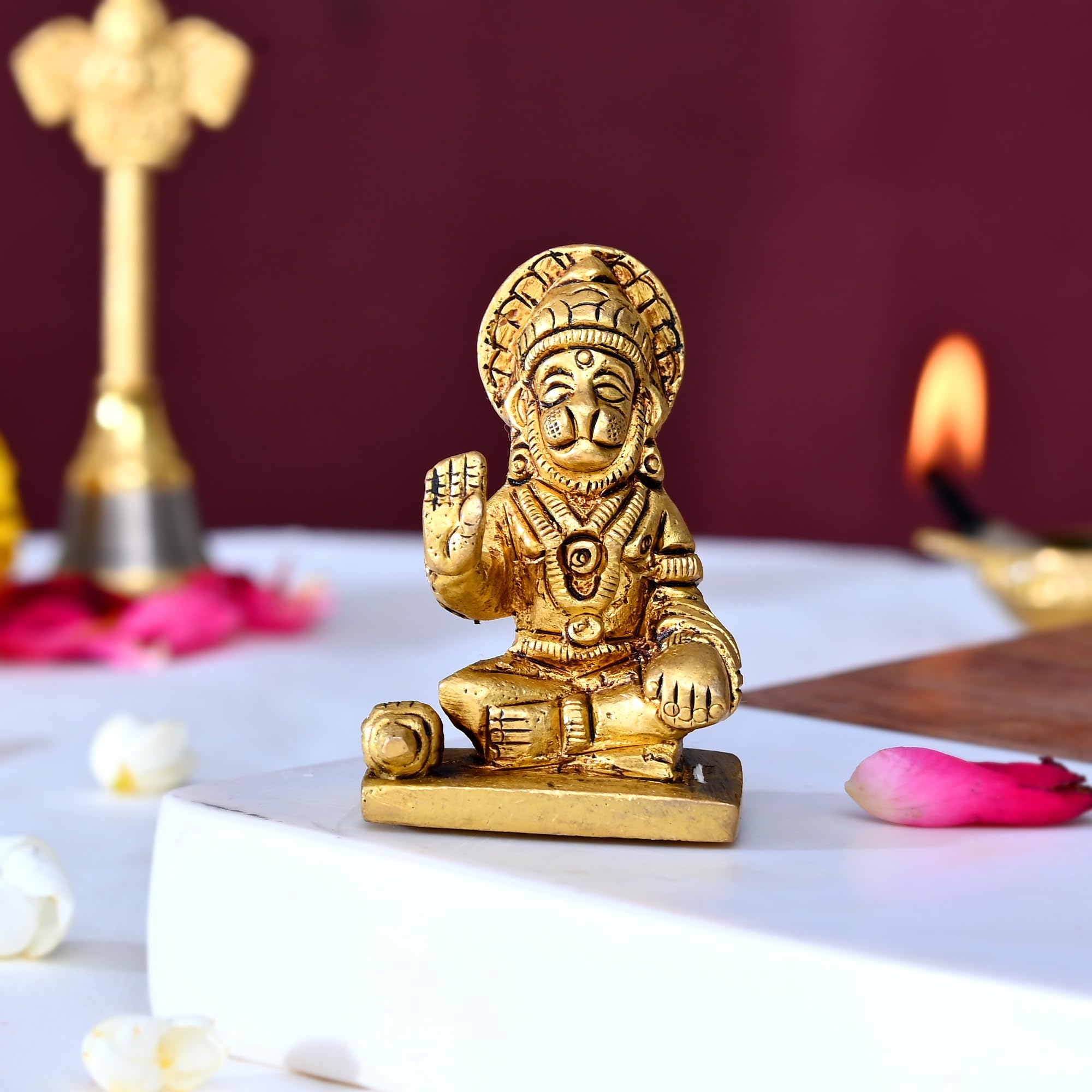 Buy CraftVatika Blessing Hanuman JI Small Idol Murti Statue for Table ...