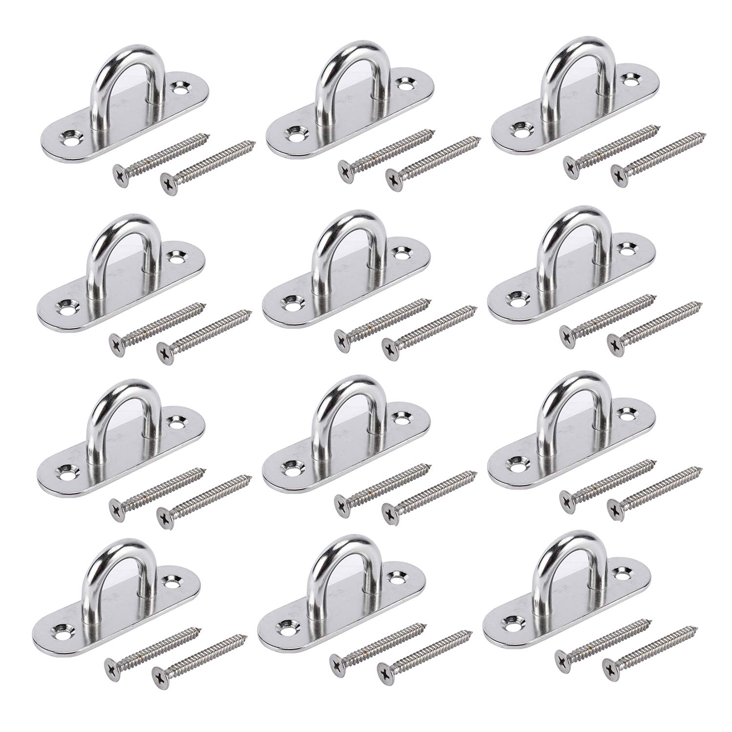 Amazon.com: DasMarine 12 Pcs M5 Stainless Steel Ceiling Hook Ring Hooks ...