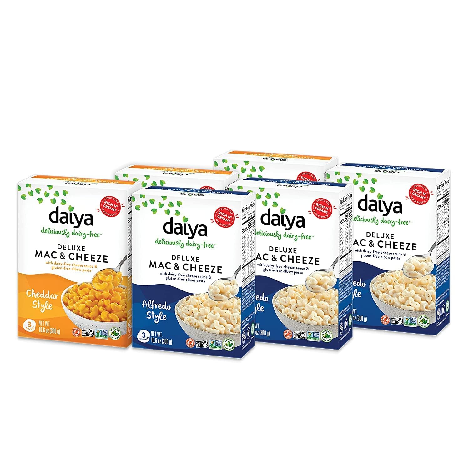 Amazon.com : Daiya Vegan Mac and Cheese | Cheddar & Alfredo | Gluten ...