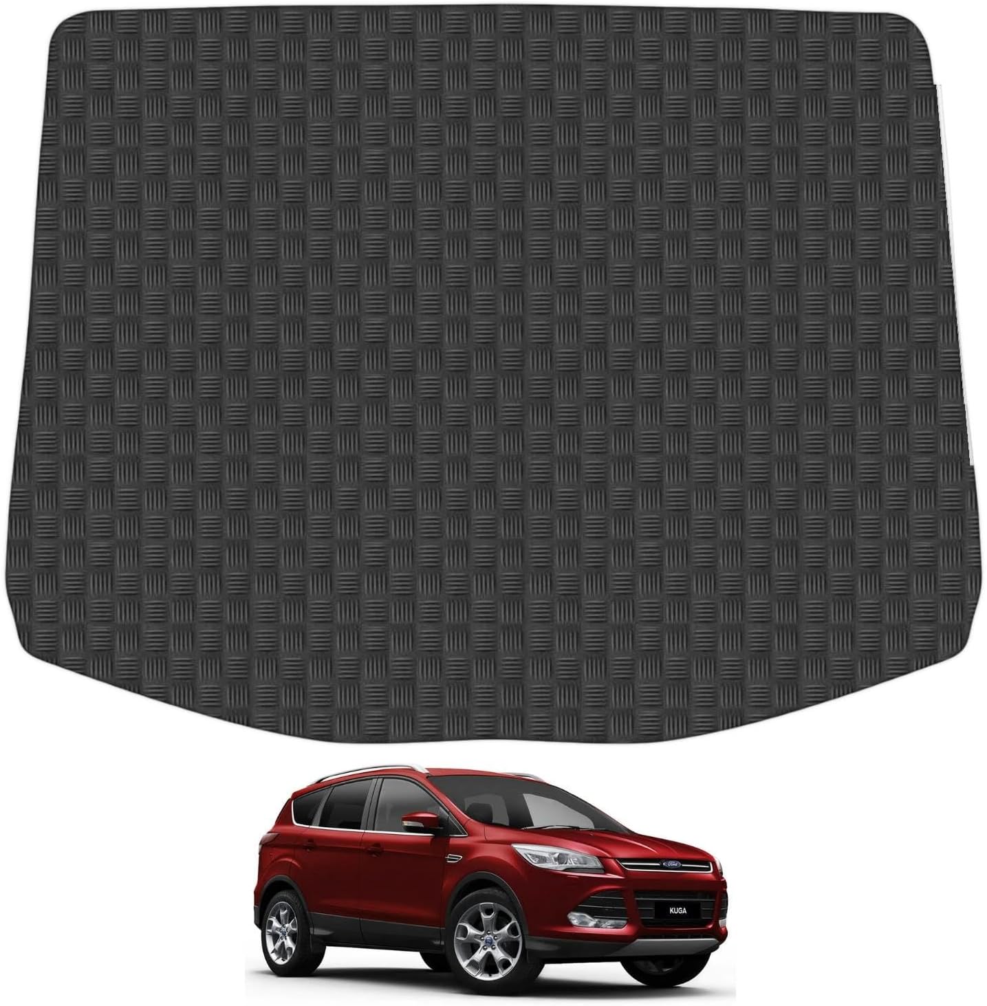 Rubber Boot Liner Compatible With Ford Kuga (2013-2020) Tailored Fit ...