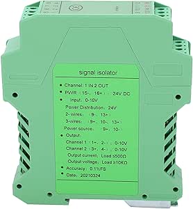 Shanrya Signal Isolator, 0-10V To 0-10V Current Signals Conditioner ...