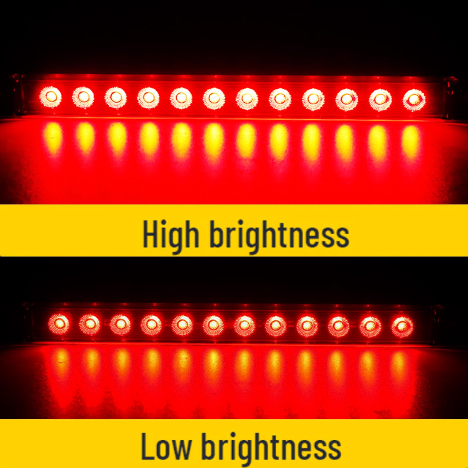 Snapklik.com : 12 LED Red Trailer Brake Tail Light, 2 Pack 16” LED Bar ...