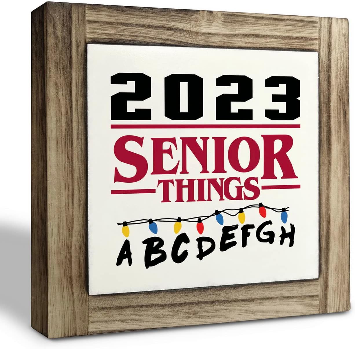Amazon.com: Stranger Things Theme Wood Plaque Sign, Senior 2023 ...