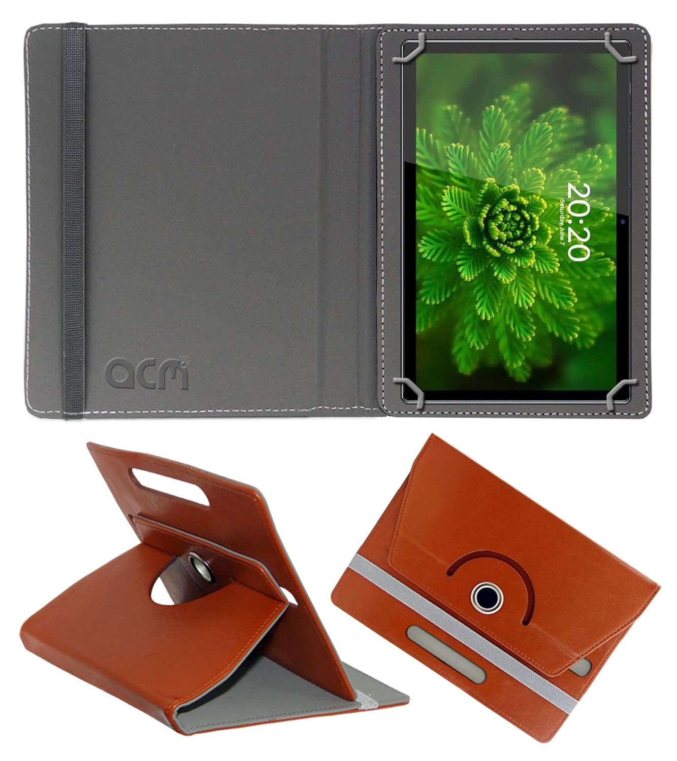 Acm Rotating Leather Flip Case Compatible with Domo Slate Slp8 Os11 ...