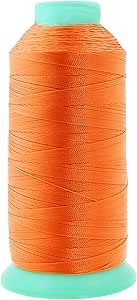 Amazon.com: Mandala Crafts Bonded Nylon Thread Orange Heavy Duty Sewing ...