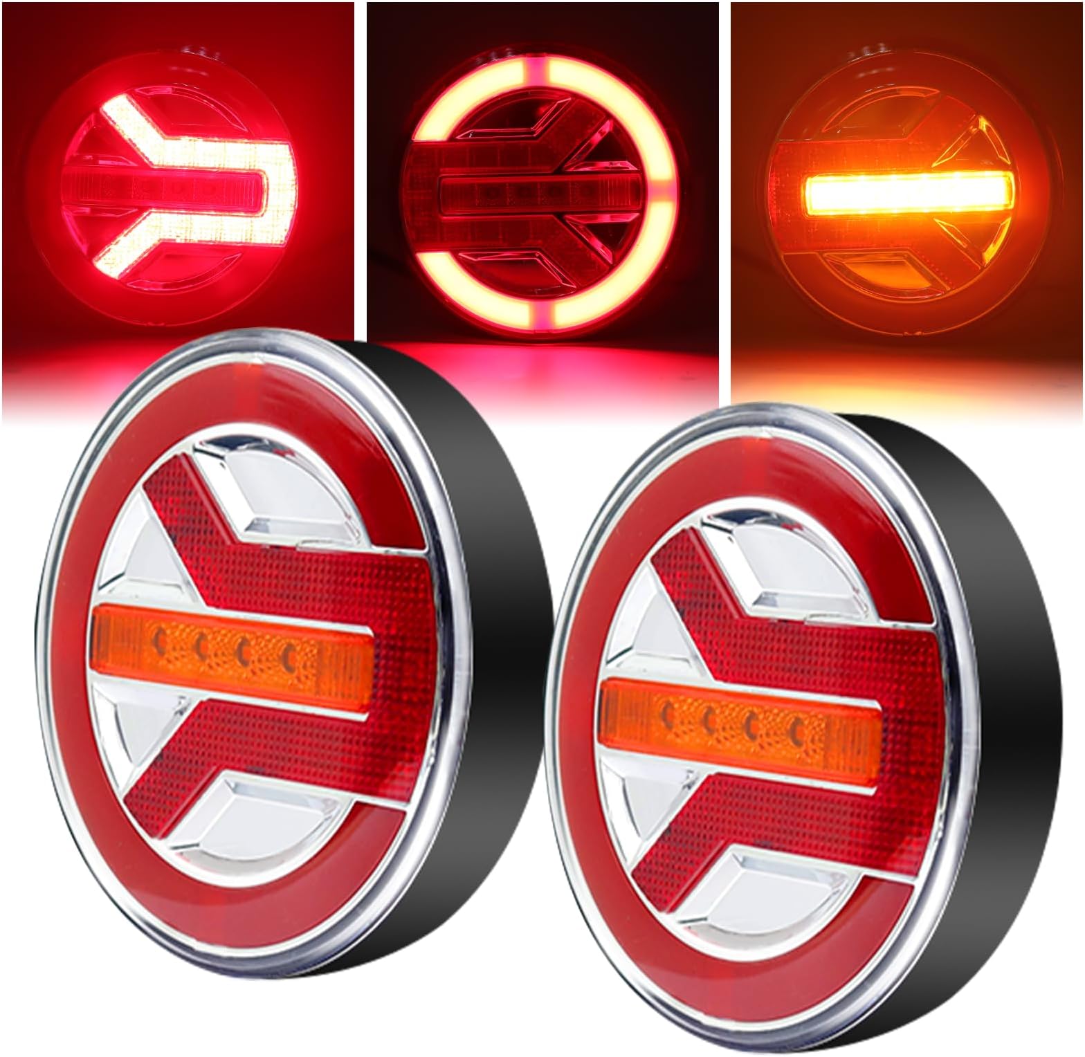 Amazon.com: Ourbest LED Trailer Round Turn Signal Tail Light, 5inch ...