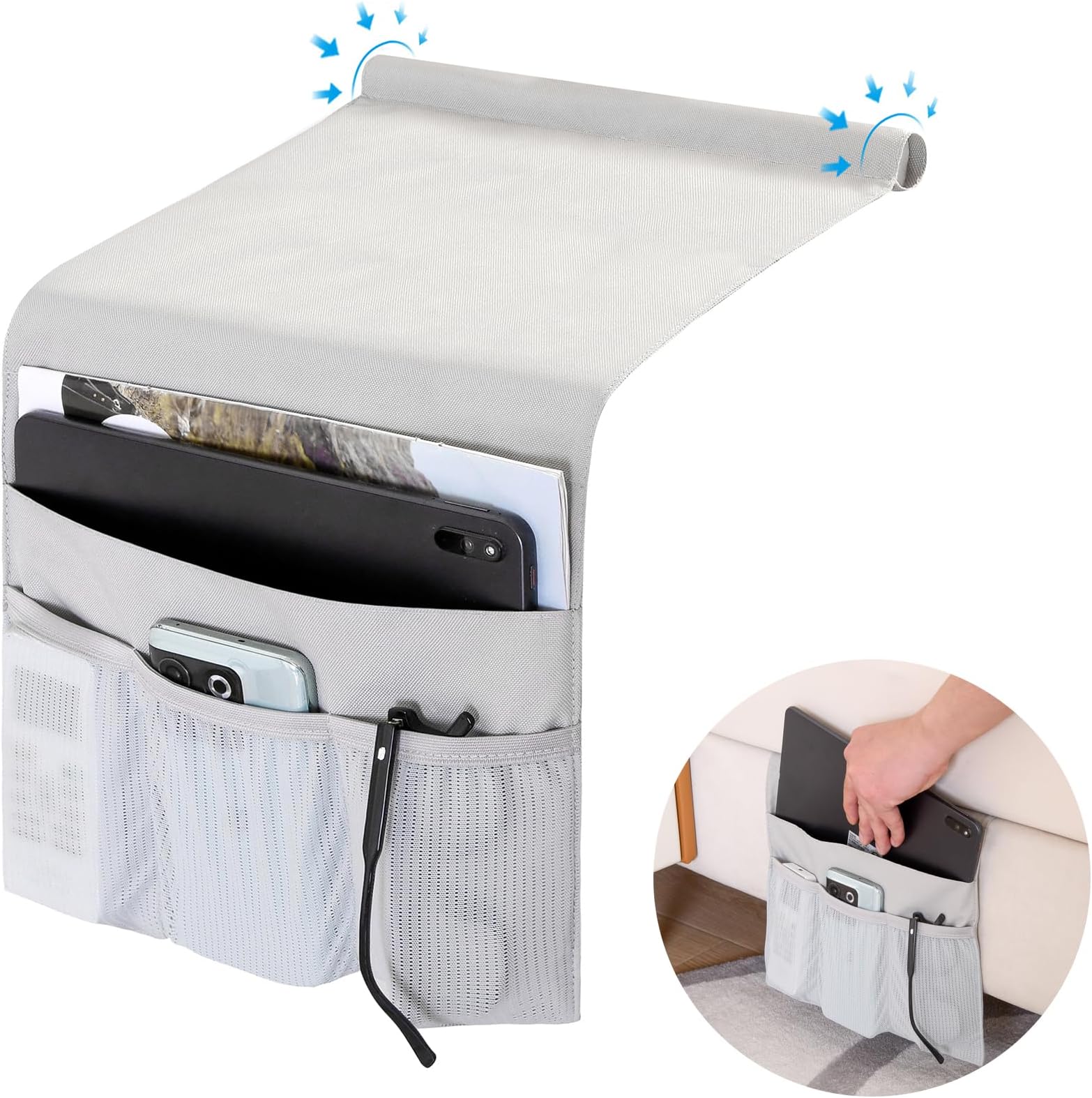 Amazon.com: SYMPLIFV Bedside Caddy | Bedside Storage Organizer- 5 ...