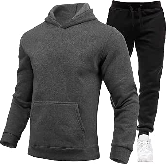 Amazon.com: Rtdyvyuhb Track Suits Mens Baggy 2 Piece Outfits Hoodie ...