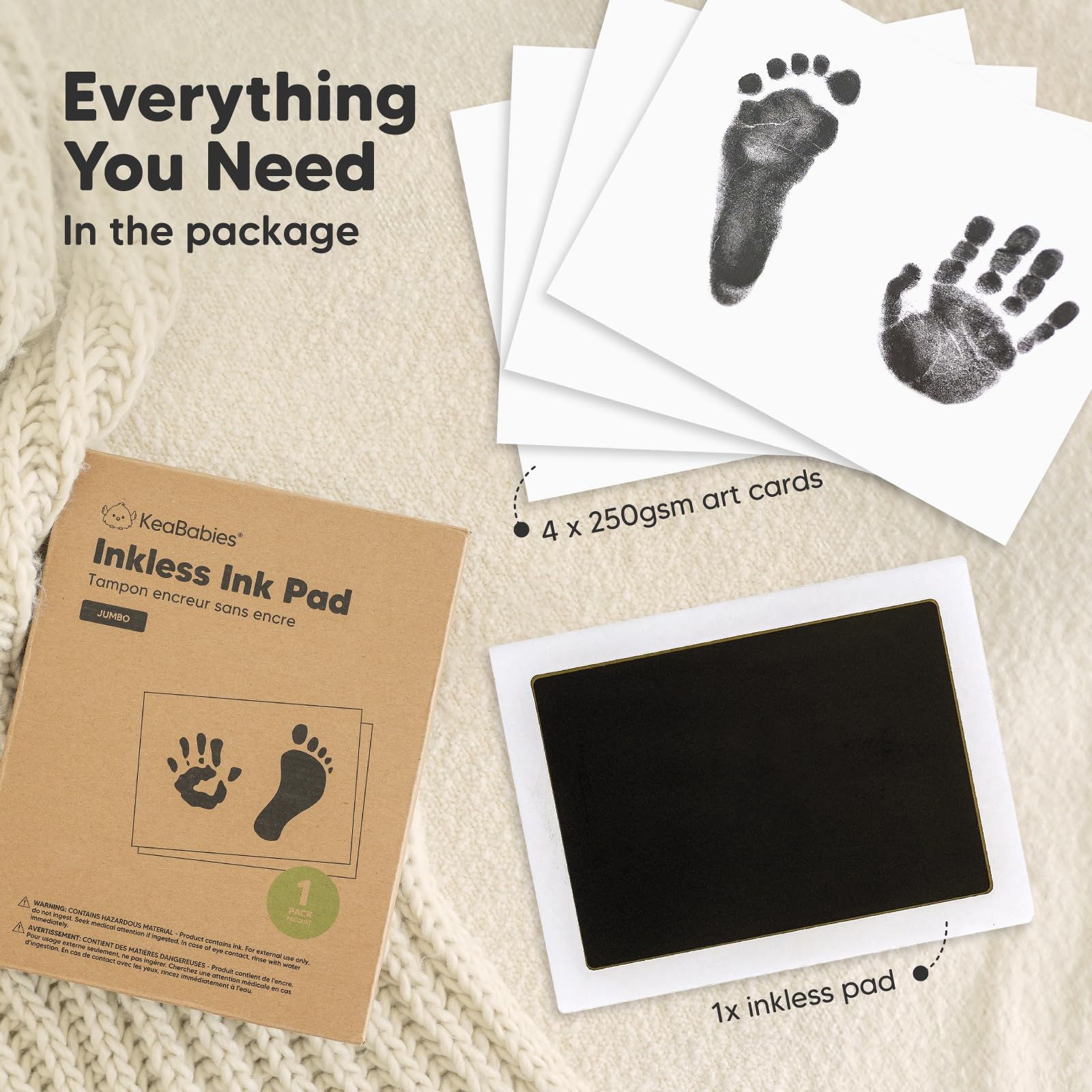 Snapklik.com : 1-Pack Inkless Baby Hand And Footprint Kit - Mess Free ...