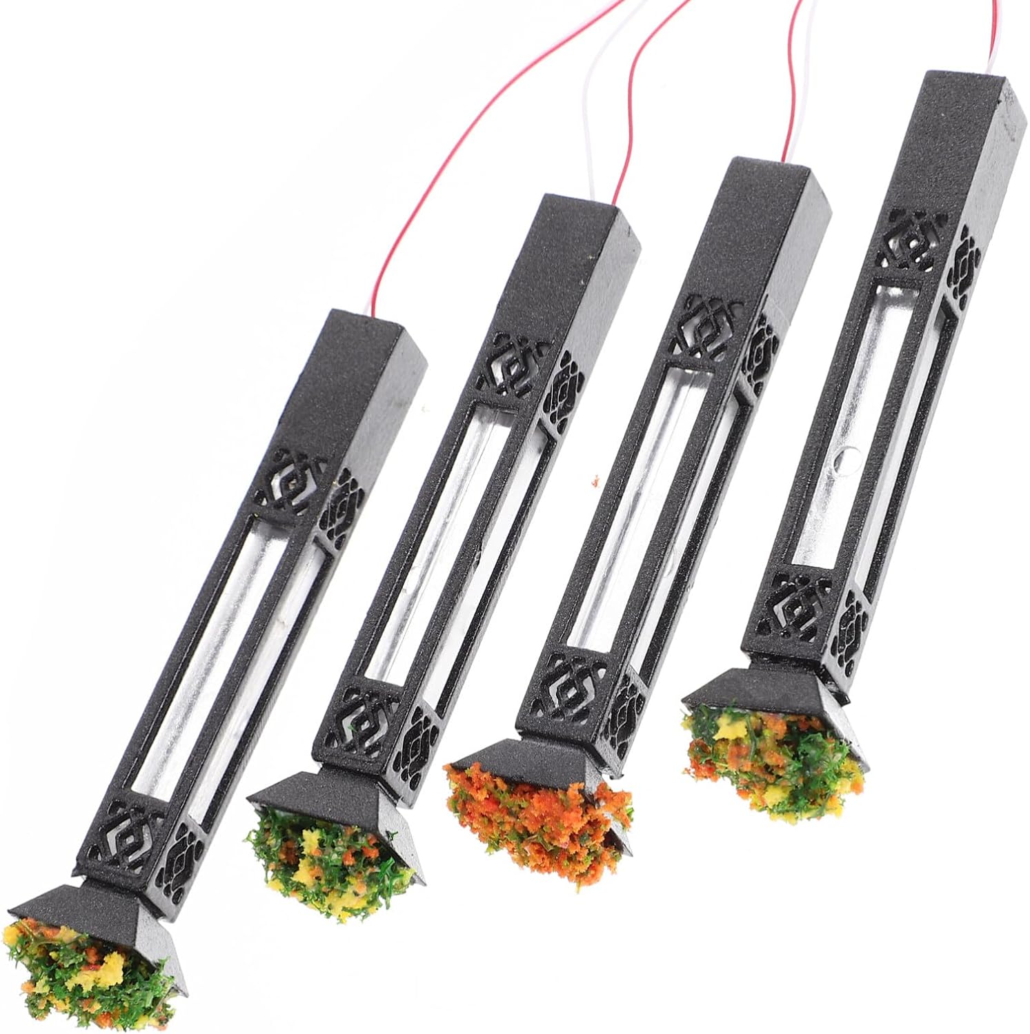 Yardwe 4pcs Mini Street Light Model Park Lamp Miniature Street Lamp ...