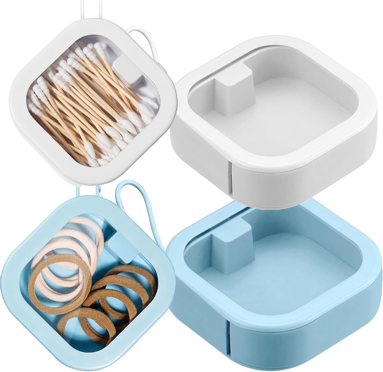 Amazon.com: RuDily 2pcs Hair Tie Organizer Boxes,Small Portable Hair ...