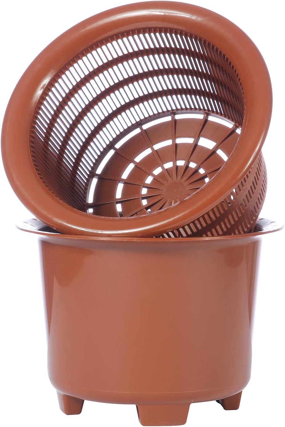 Amazon.com: Flower Orchid Plant Mesh Net Pots Double Round Root ...
