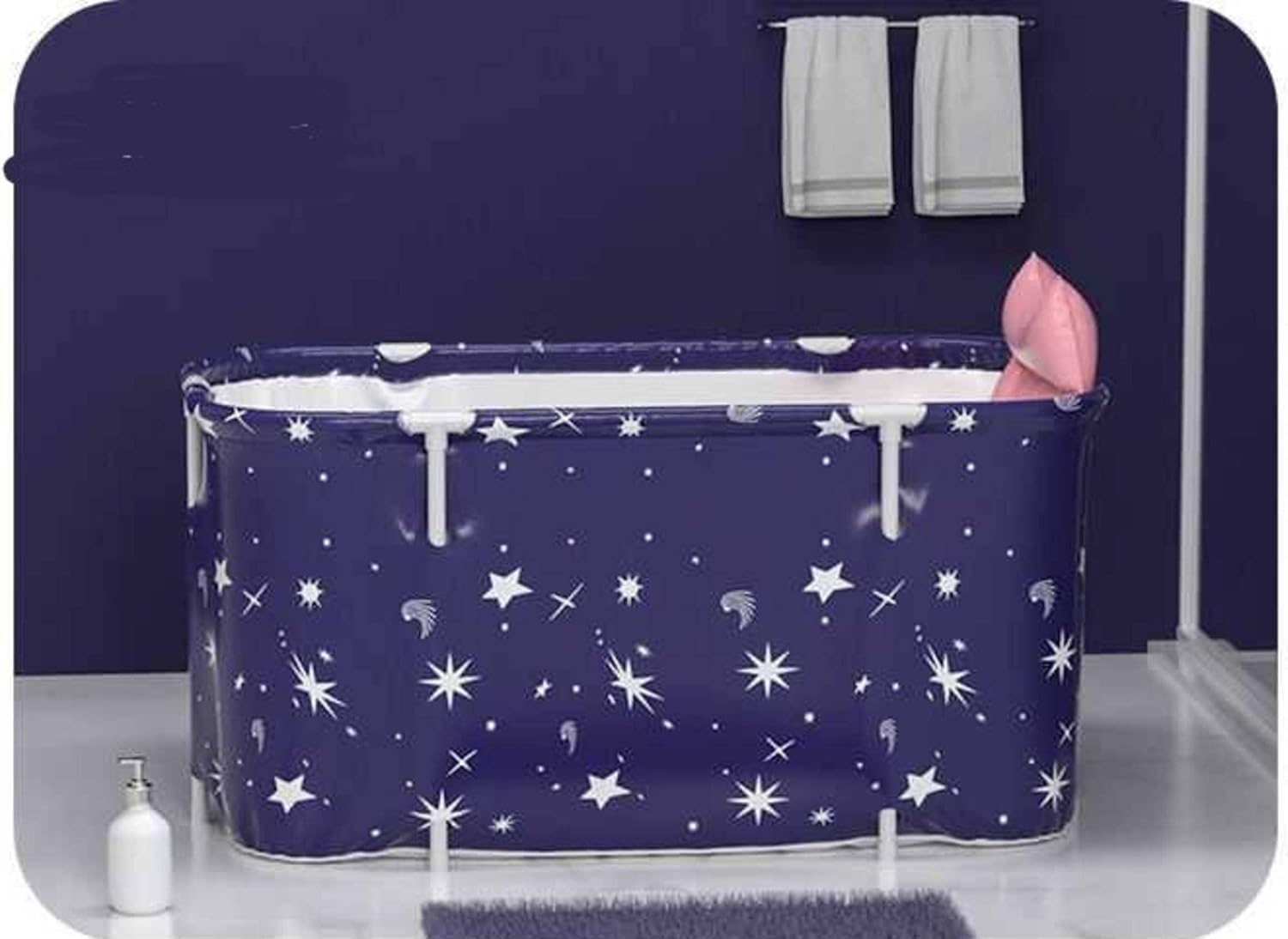 NC Barril De BañO para Adultos, SalóN De BañO Alargado, BañEra Plegable para El Hogar, Cuerpo ...