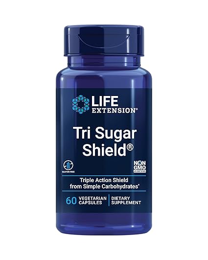 Buy Life Extension Tri Sugar Shield Vegetarian Capsules, 60 Count ...