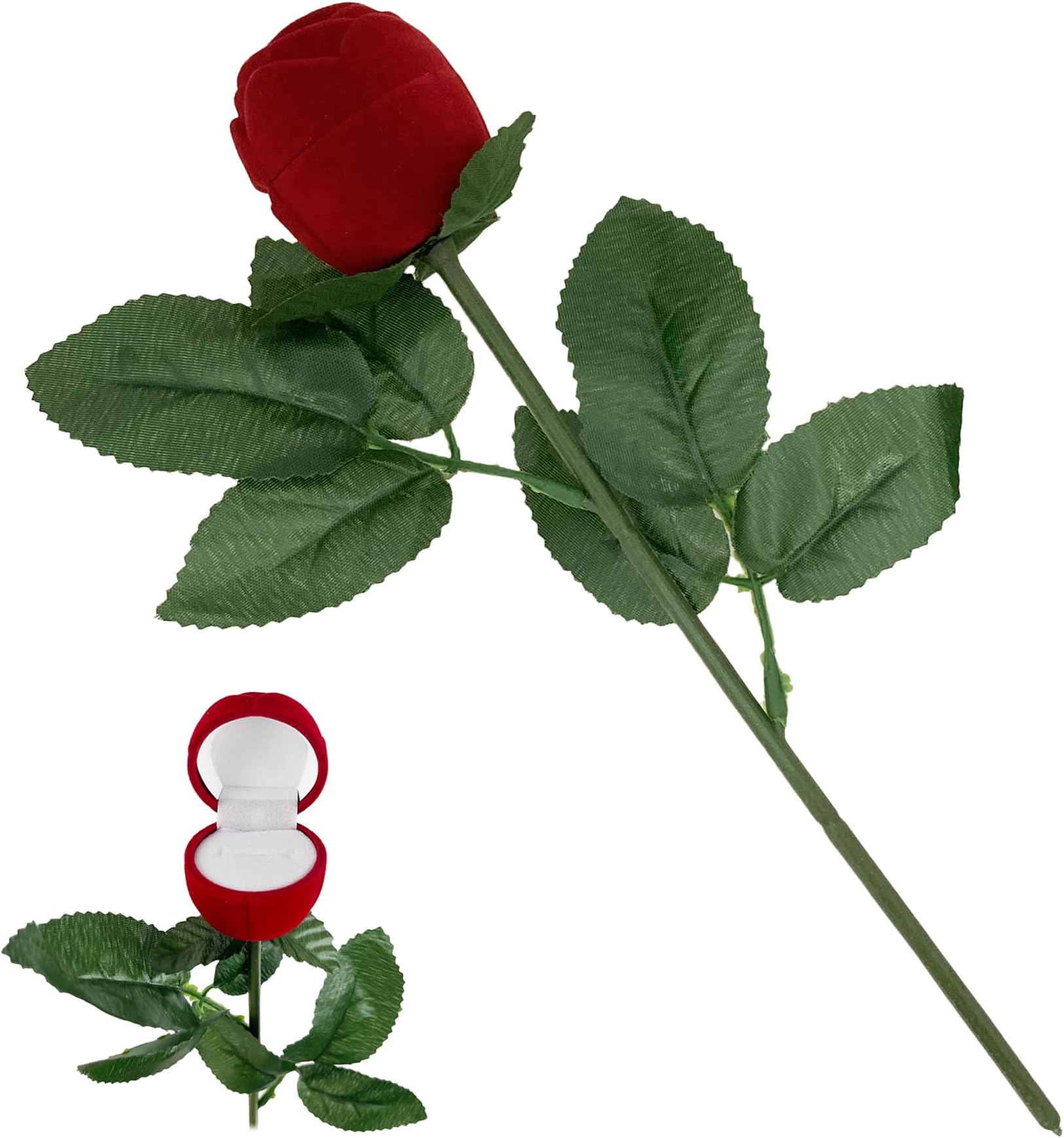 Amazon.com: ANIKJOY Creative Flower Rose Ring Box, Lift Rose -Shaped ...