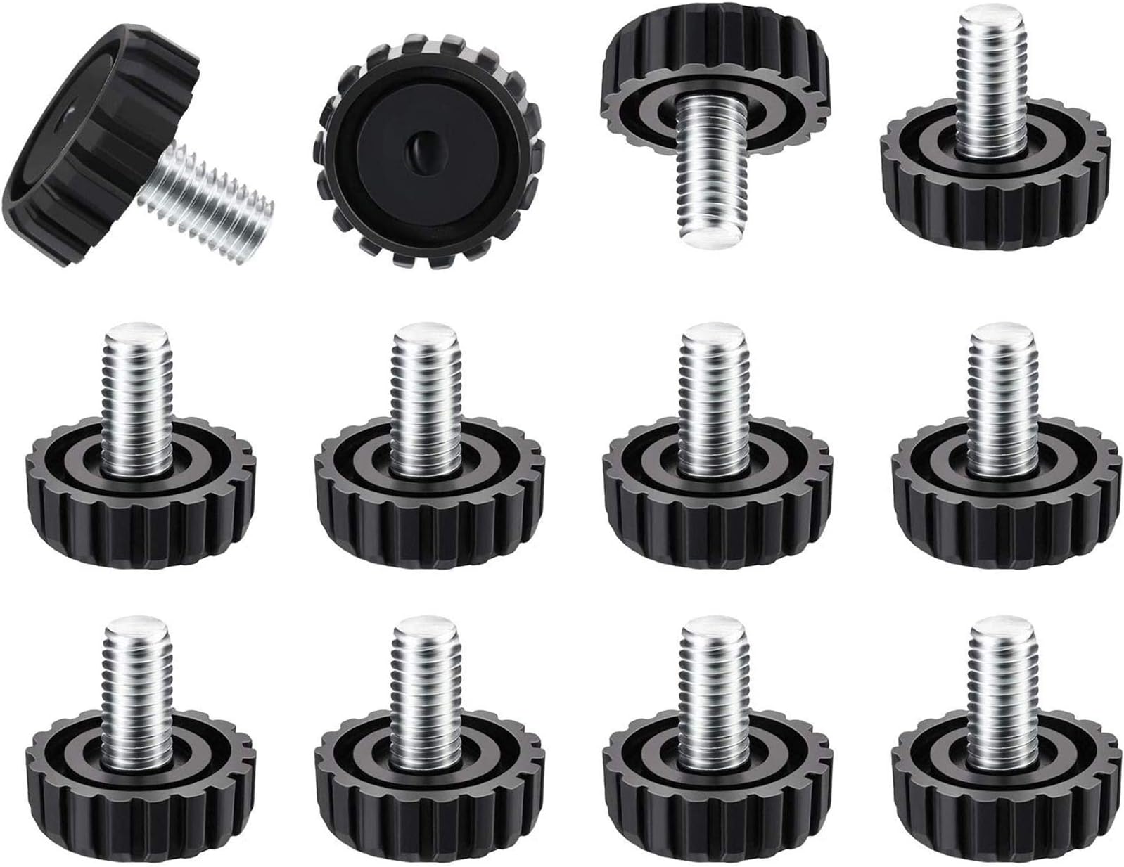 30 Packs M8 Screw on Furniture Glide Leveling Foot Adjustable Diameter ...