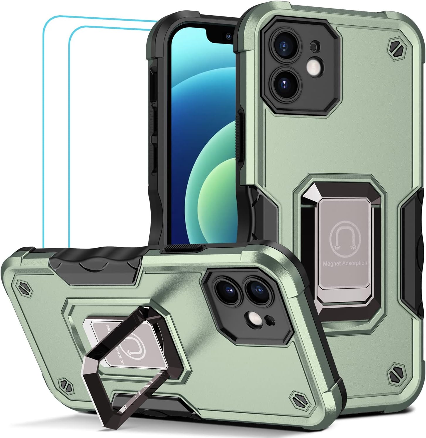 Amazon.com: Case for iPhone 11 Case with Screen Protector Kickstand ...
