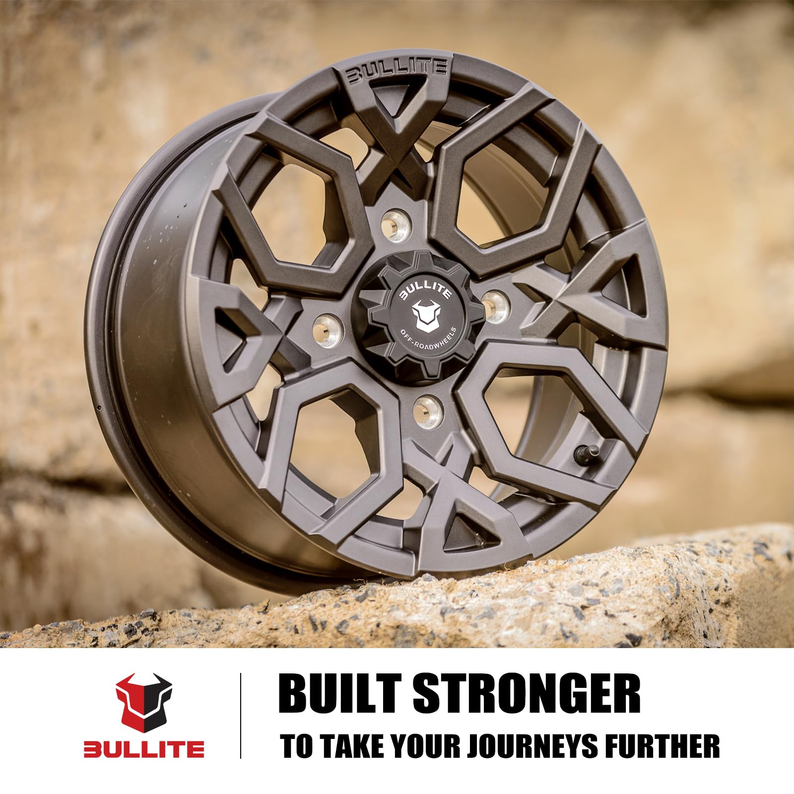 Side By Side UTV Rims Bullite BT-07 Caster UTV/ATV Wheels - 15x7 Satin ...