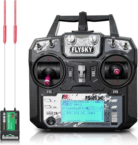 Amazon.com: Flysky FS-i6X 10Ch Transmitter with FS-iA10B Receiver, 2 ...