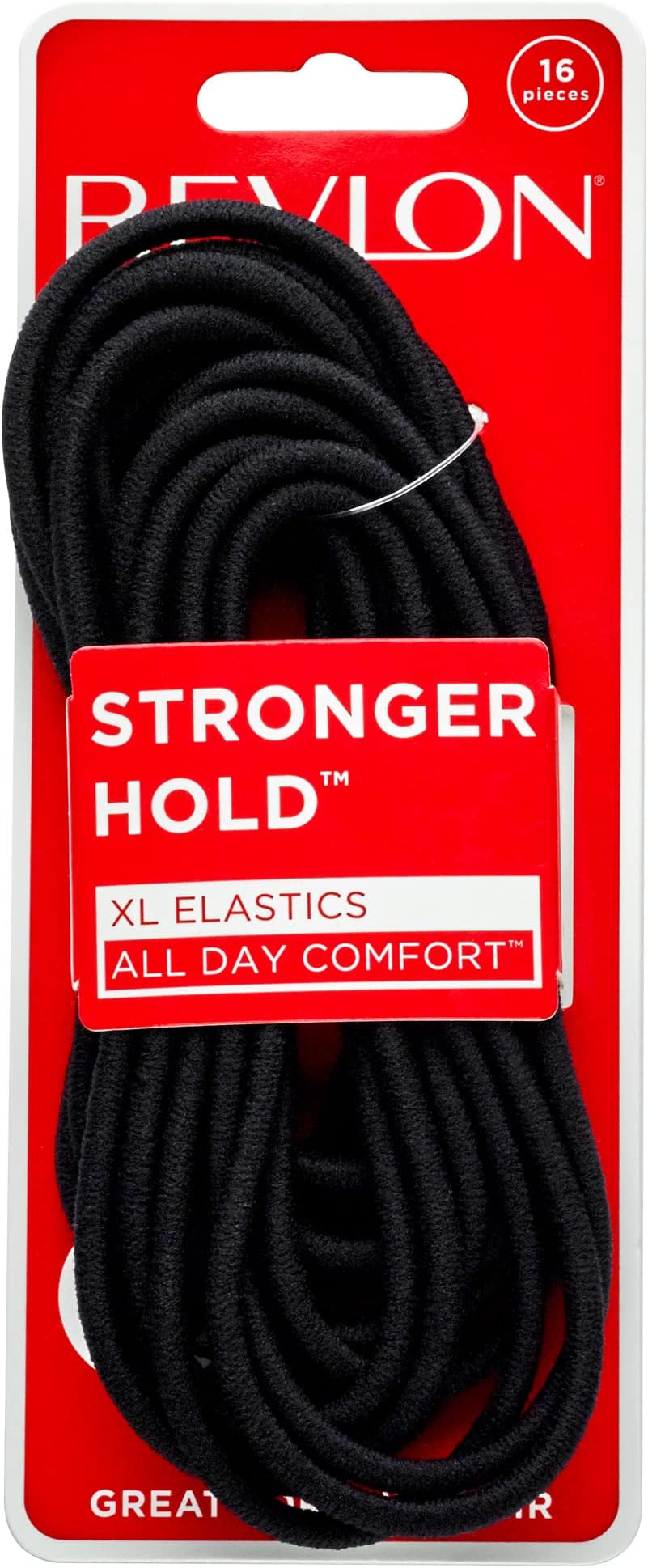 Amazon.com : Revlon Extra Long Black Hair Elastics, 16 Count : Beauty ...
