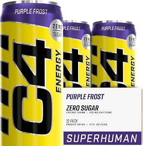 C4 Original Sugar Free Energy Drink | Purple Frost | Pre Workout ...