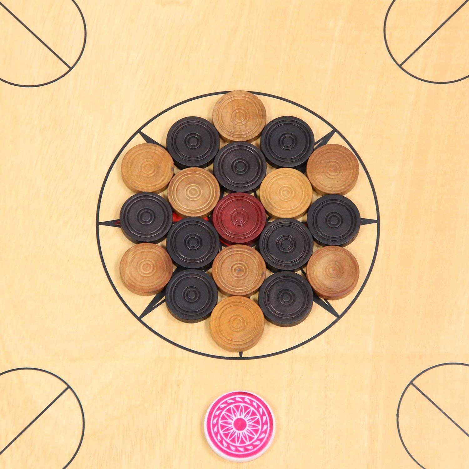 Championship Carrom Set - Top Quality Carrom Board with rosewood edges ...