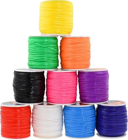 Amazon.com: Mandala Crafts Rainbow Combo Plastic Lacing Cord Boondoggle ...