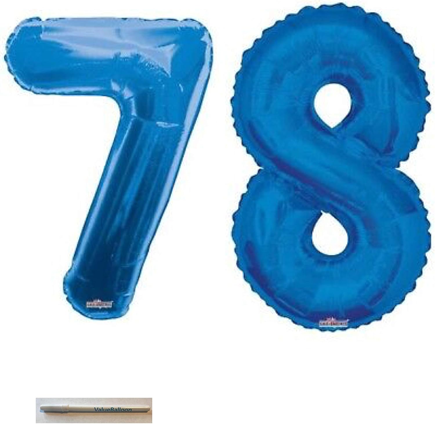 Valueballoon Globo azul número 78 de 33 pulgadas para decoración de ...