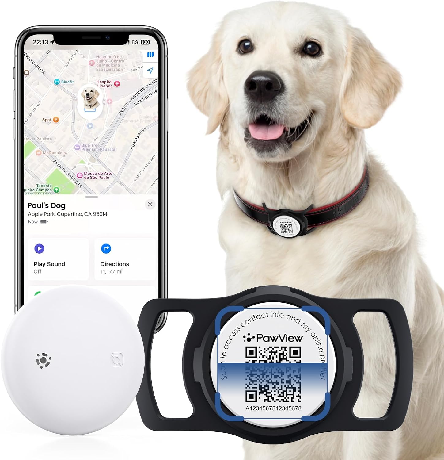 Amazon.com: Smart Pet Tracker for Collar - Dog Trackers Location for ...