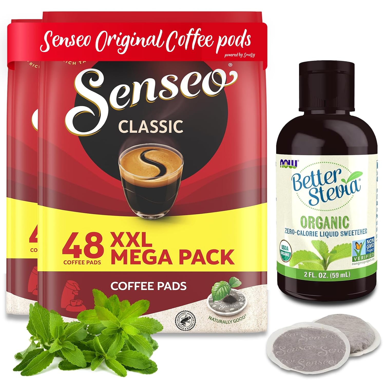 Amazon.com : Classic Coffee Pods 144 Count (48 x 3 pack) plus Stevia ...