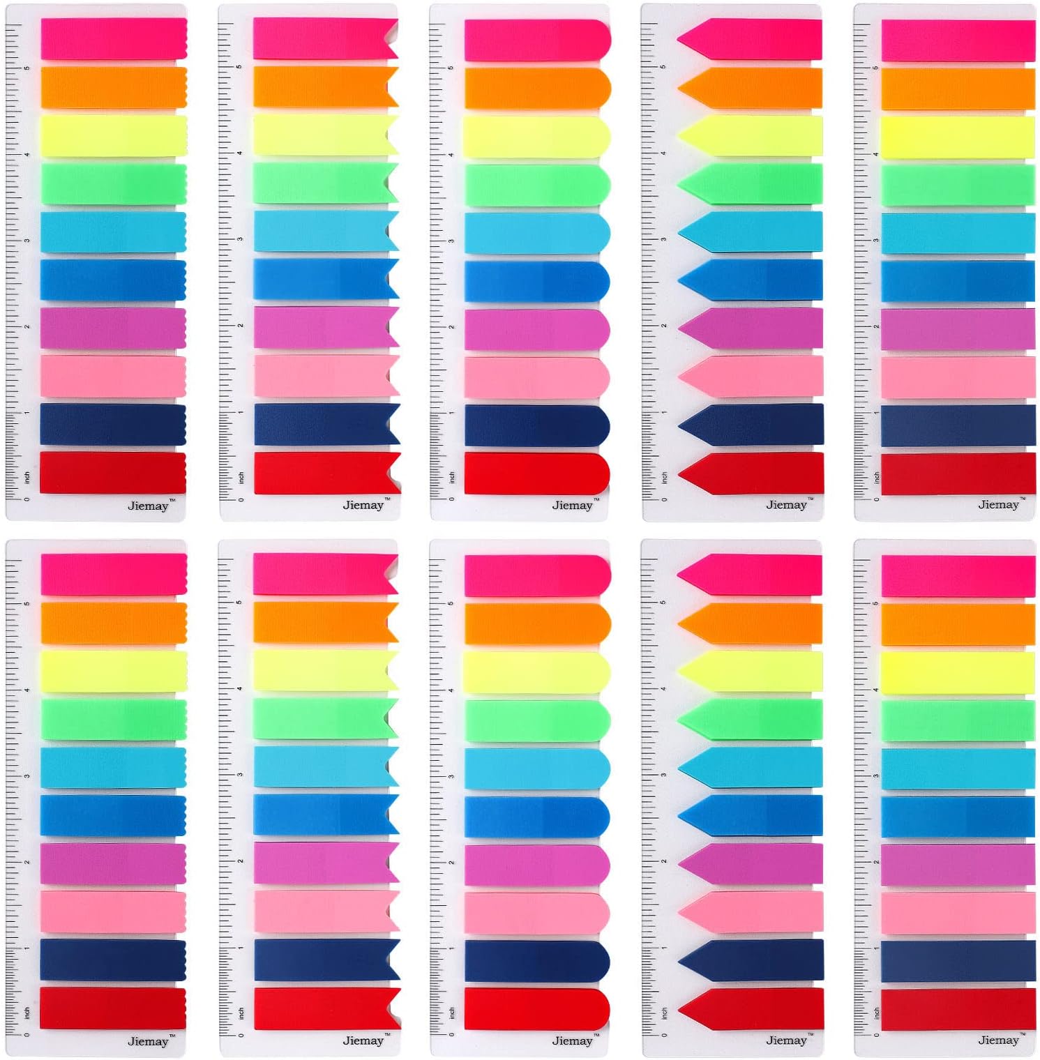 Amazon.com : Jiemay 2000 Pieces Page Markers Sticky Notes Book Tabs, 5 ...