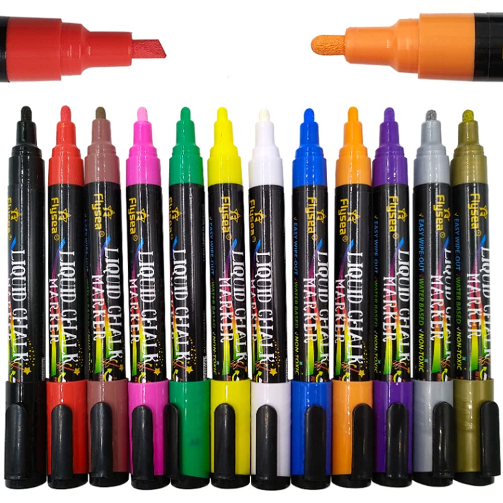 RIDINO Liquid Chalk Pen Markers - Chalkboard Marker Erasable on ...