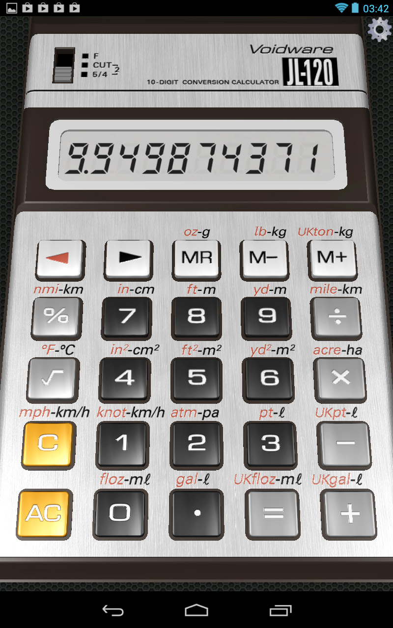3D Conversion Calculator - App on Amazon Appstore