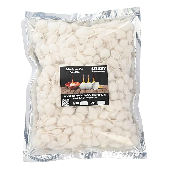 Gellon Cotton Wicks with Chandan Fragrance, Rui Batti, Phool Batti ...