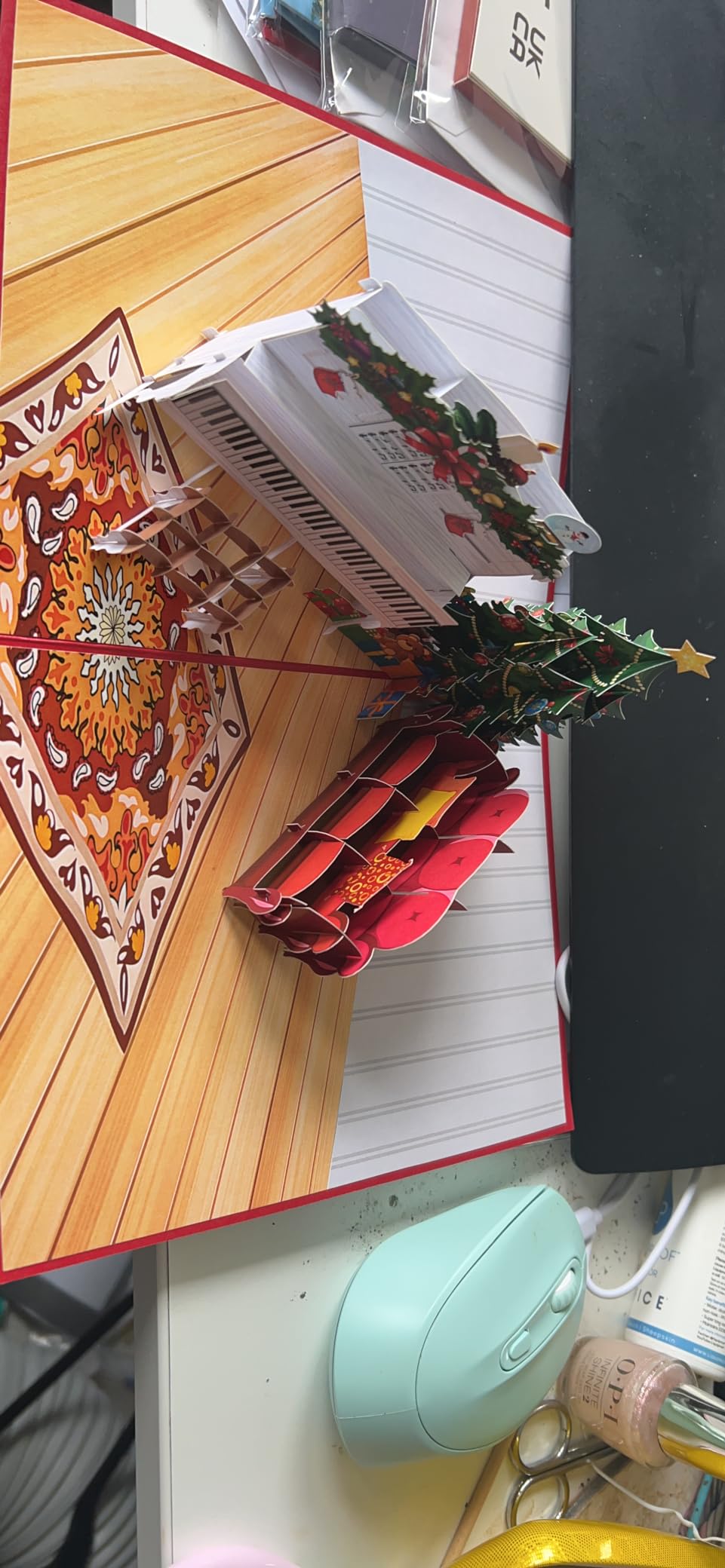 Three Dee Cards- xmas red truck : Amazon.co.uk: Stationery & Office ...