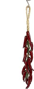 Amazon.com: Braided Strand of 16 Artificial Red Peppers Fake Peppers ...
