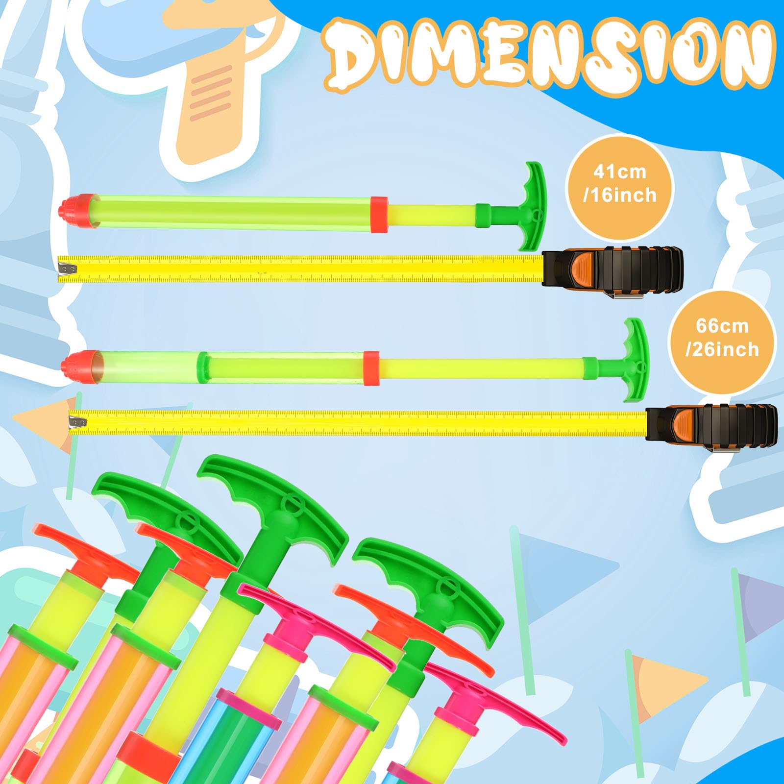 Libima 36 Pcs Crayon Water Guns Bulk 16 Inch Water Shooter Long Water ...