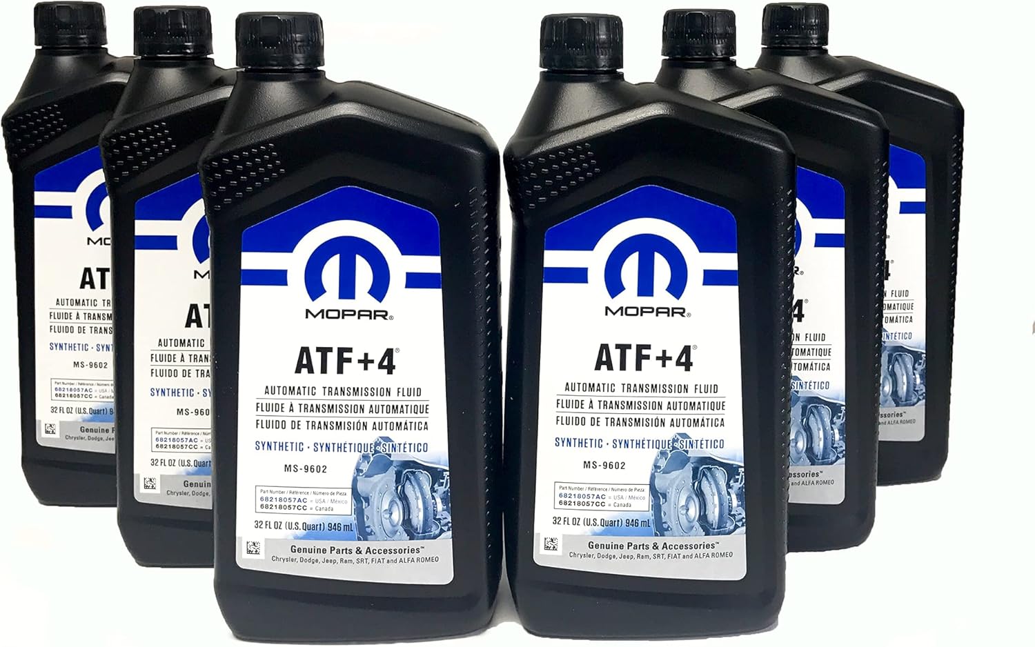 Mopar 68218057AB ATF+4 Liquide de transmission automatique, 1 litre ...
