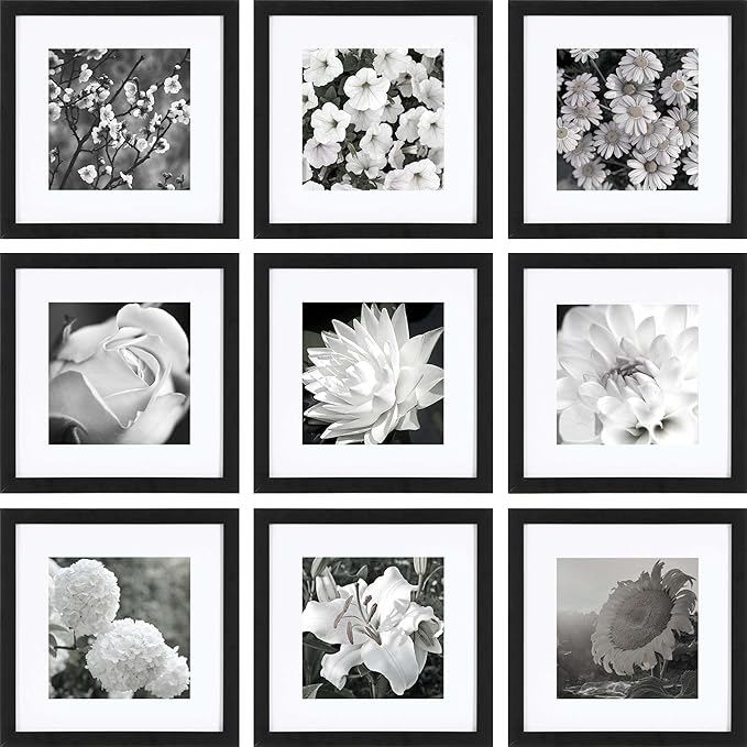 Amazon.com - HEART ART 12x12 Picture Frame Set of 9, Display Pictures ...