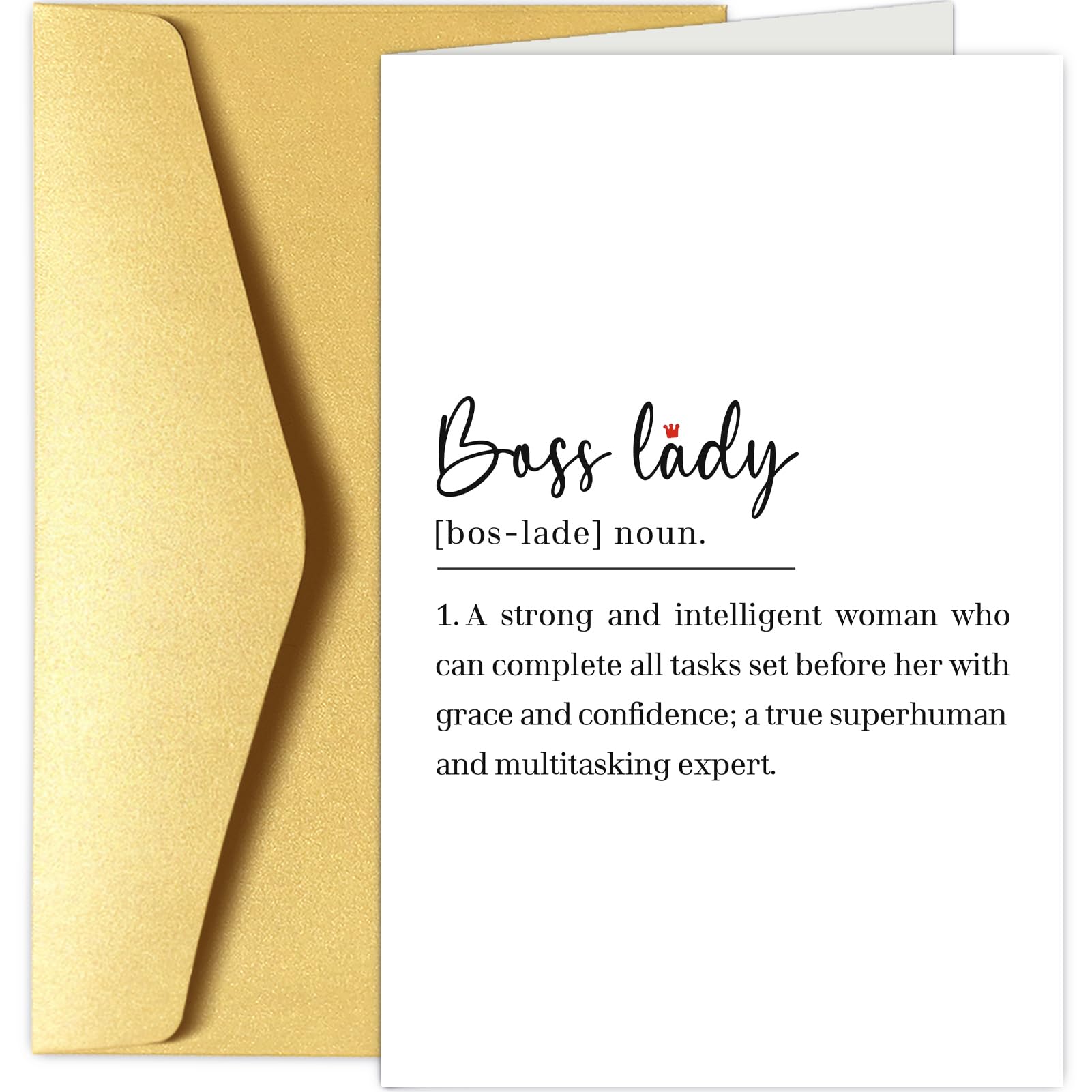 Amazon.com : Chenive Boss Lady Definition Card, Funny Girl Boss's Day ...