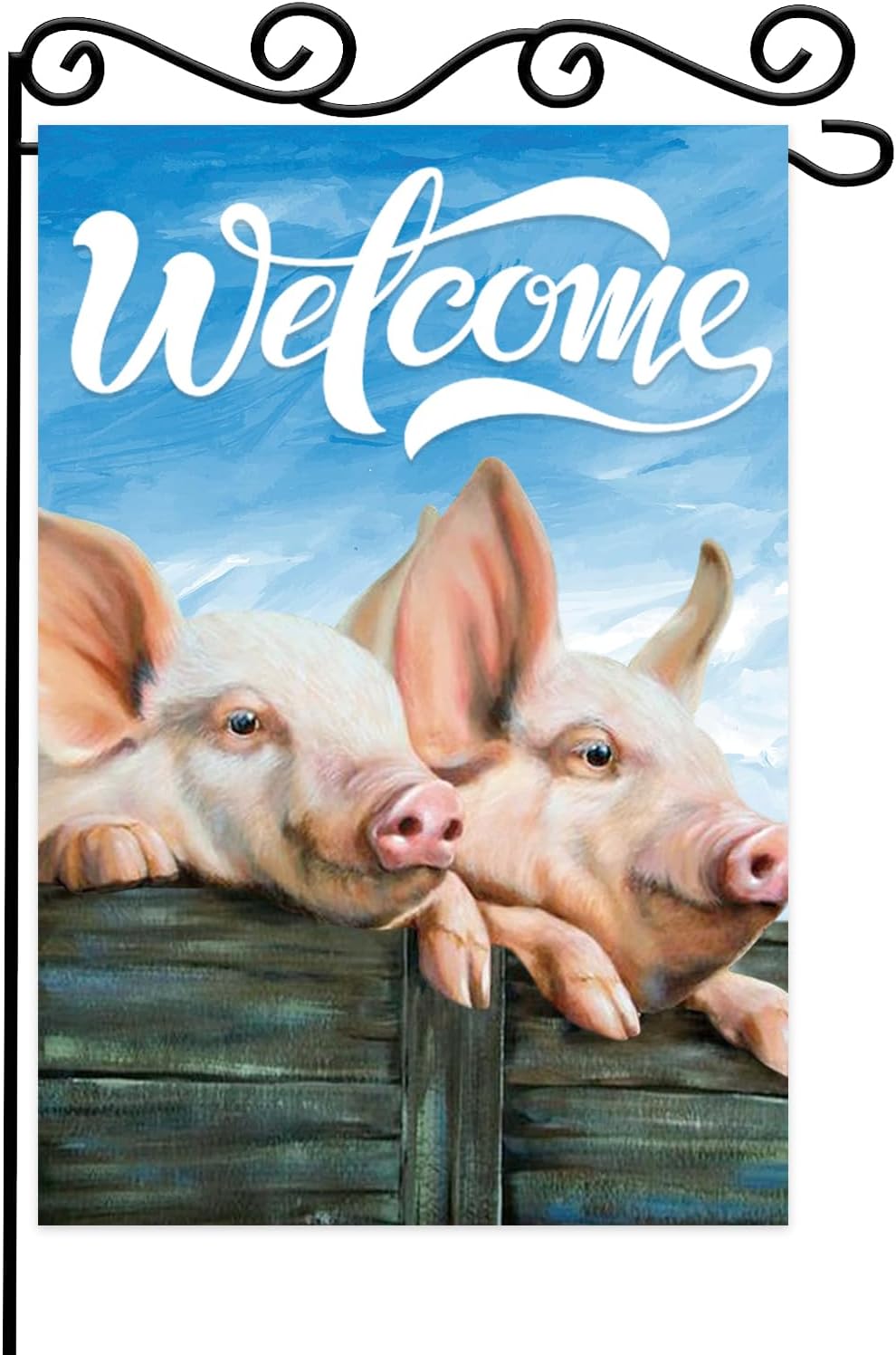 Amazon.com : Pig Welcome Garden Farm Flag, Cute Pig, Vertical Double ...