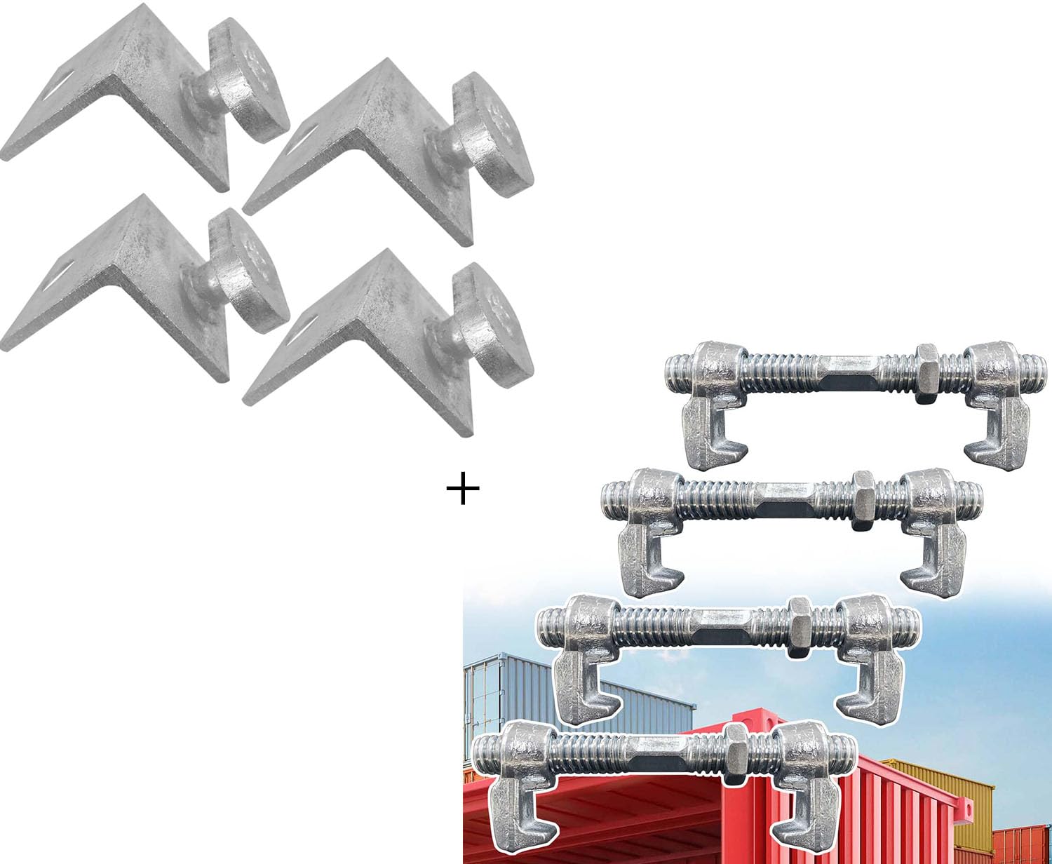 4 Pack Shipping Container Anchors Hot Dipped Galvanized Steel Shipping ...