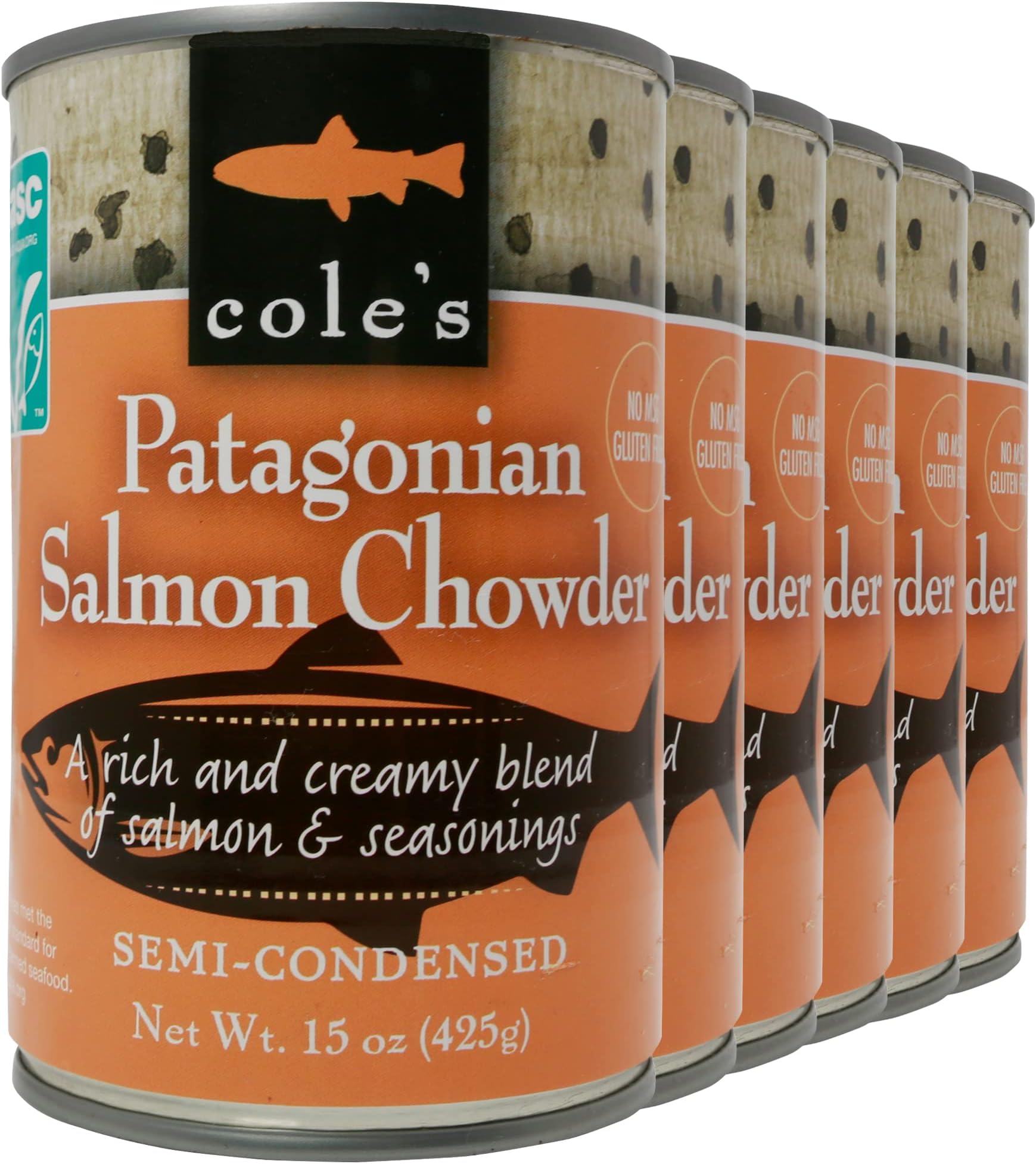 Amazon.com : Cole’s - Pack of 6 Patagonian Salmon Chowder - Rich and ...